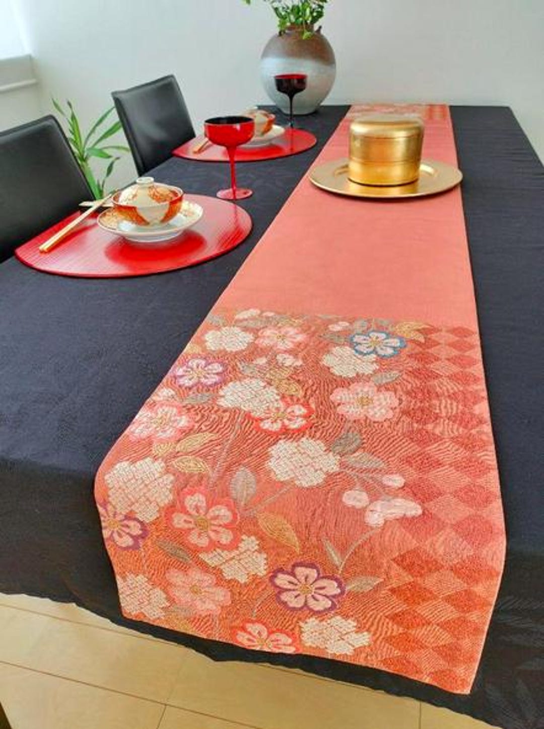 Luxury/celebration/obi Table Runner 2m13cm Beautiful Pure Silk Table ...