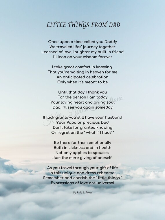 Loss Of Father Daughter Poem Posted By Debbie