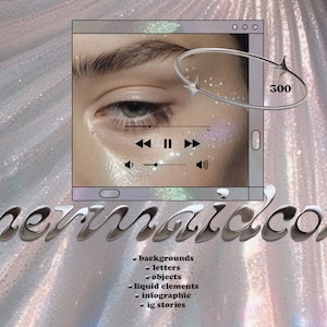 Mermaidcore Pack. Mermaid Background, Tail Scale, Textures, Holographic ...