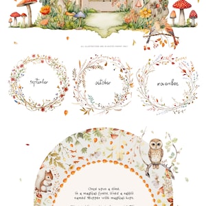 September-november. Watercolor Autumn Clipart. Digital Fall Paper Pack ...