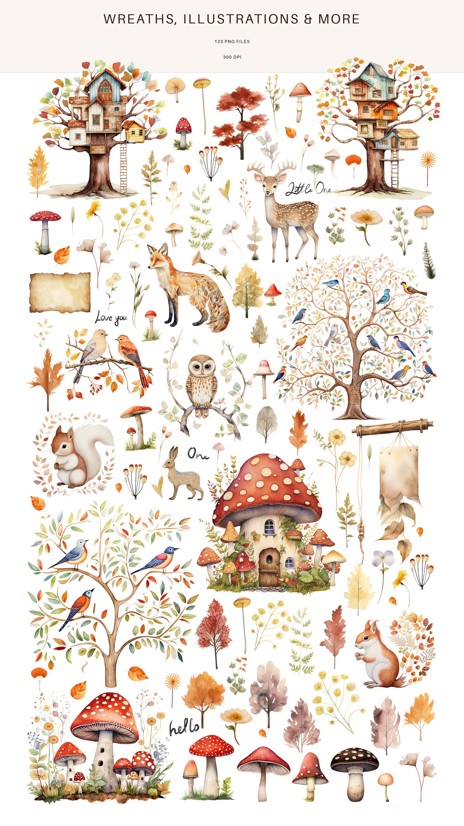 September-november. Watercolor Autumn Clipart. Digital Fall - Etsy