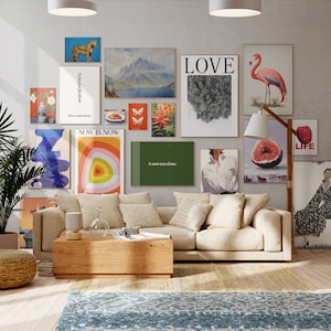 100 Eclectic Prints. Wall Art, Maximalist Gallery Wall Set, Printable Exhibition Posters ...