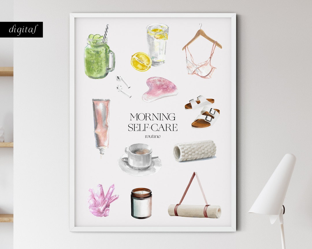 Morning Self-care Visual Reminder Art Print (digital Download) - Etsy