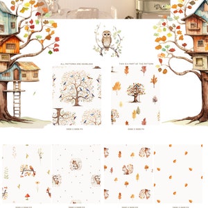 15 Watercolor Autumn Digital Papers. Commercial Use. Scrapbook Paper ...