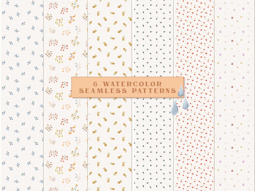 Gentle Watercolor Paper - Watercolor Scrapbook Papers - Tiny Seamless ...
