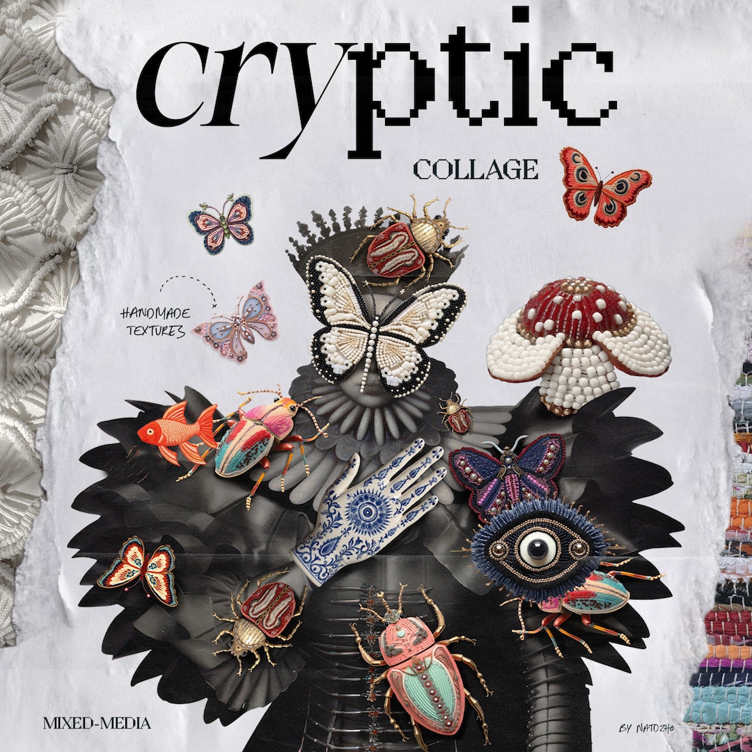 Cryptic Mixed Media Collage Kit: Surreal Graphic Elements (digital Download) - Etsy