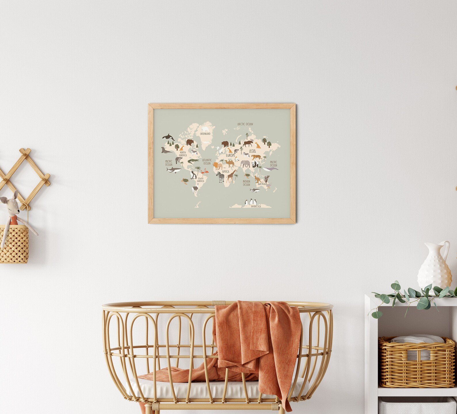 The Very First. Original World Map Animals World Map Kids - Etsy