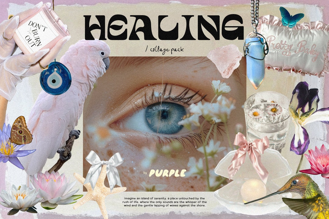 Mental Health Healing Collage Pack | High Resolution PNG Cut Outs ...