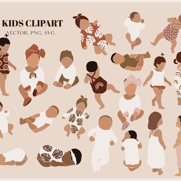 Boho Baby Clipart - Etsy