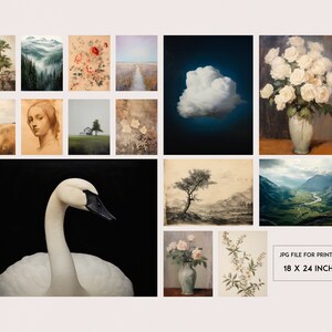 Moody Wall Art Set of 15 Prints. Modern Farmhouse. Dark Academia Rustic ...