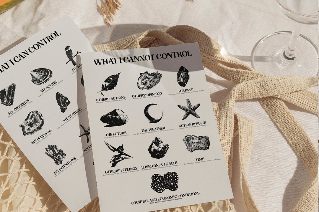 Things I Can & Cannot Control Poster, Therapy Office Decor, Calming ...