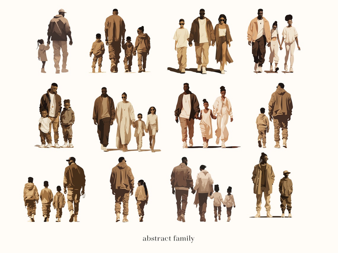 Abstract Fathers Clipart Abstract Dad Prints SVG Clipart - Etsy