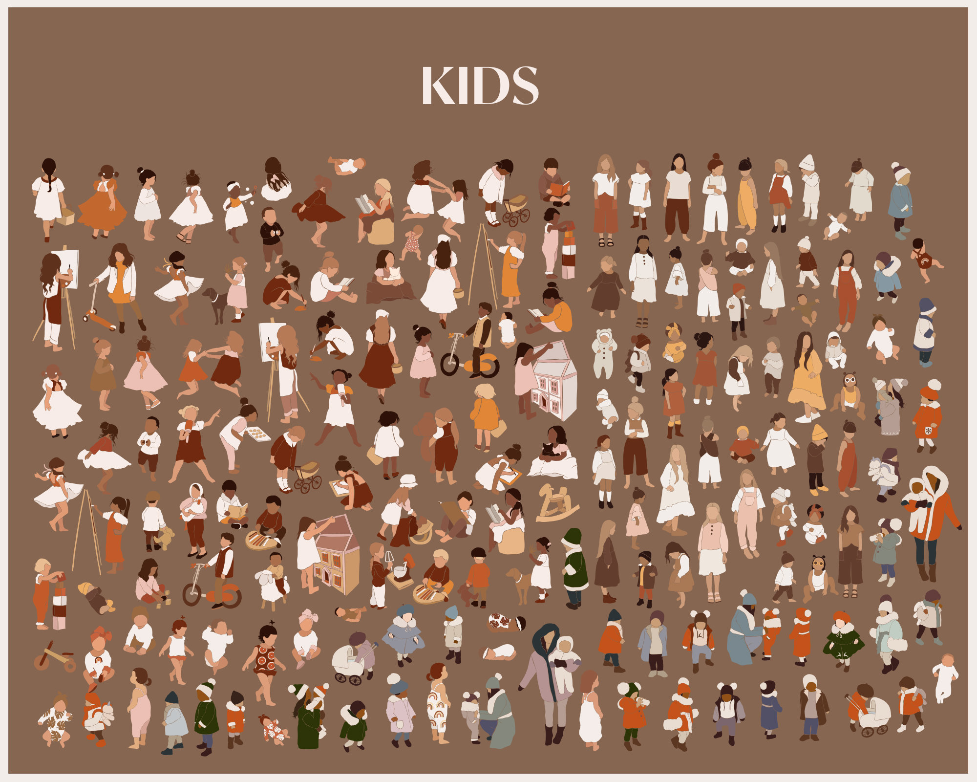 Abstract People Bundle | Family SVG Clipart - Nursing Mother, Father ...