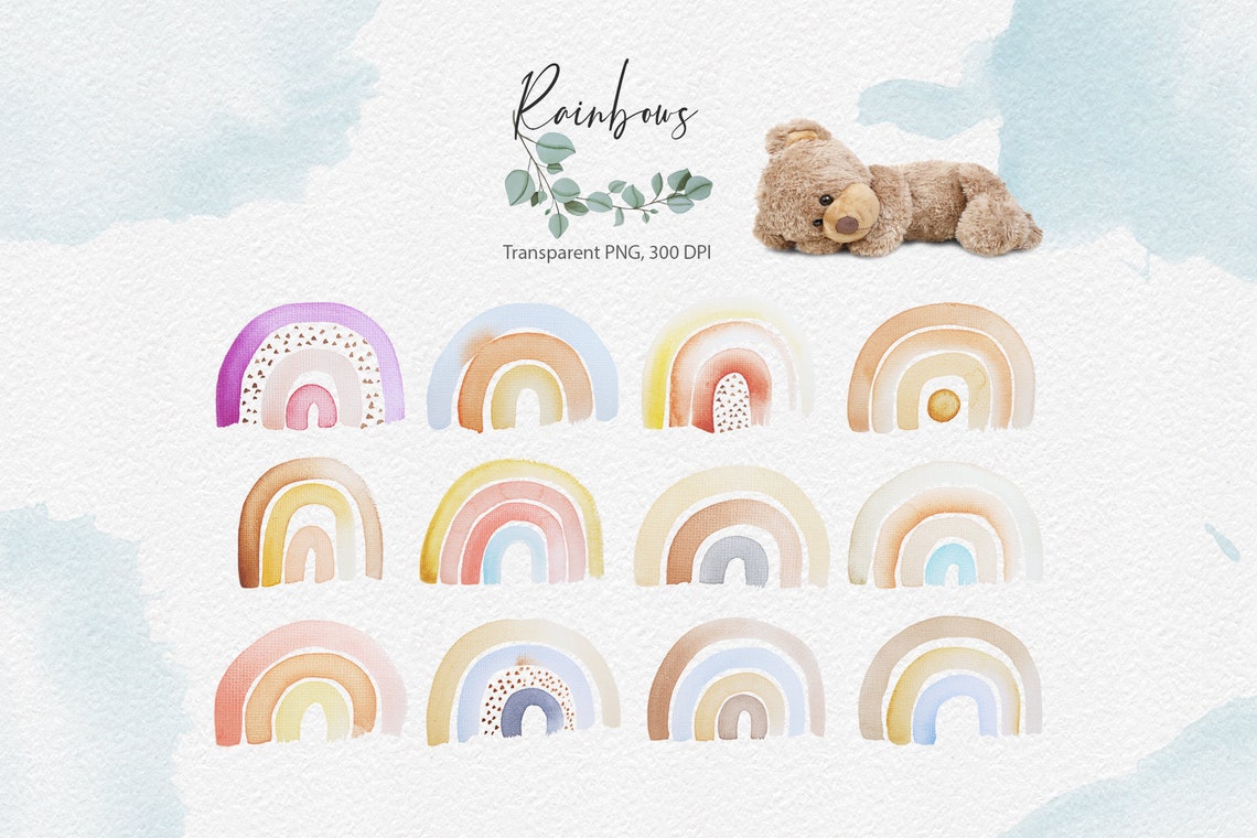 Baby Boom Watercolor Clipart Watercolor Baby Elements for Boy - Etsy