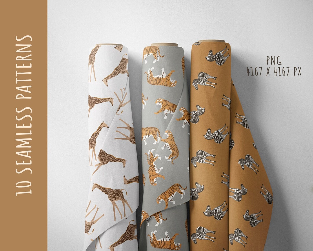 Animals Seamless Pattern Animals Digital Paper Seamless Digital Paper ...