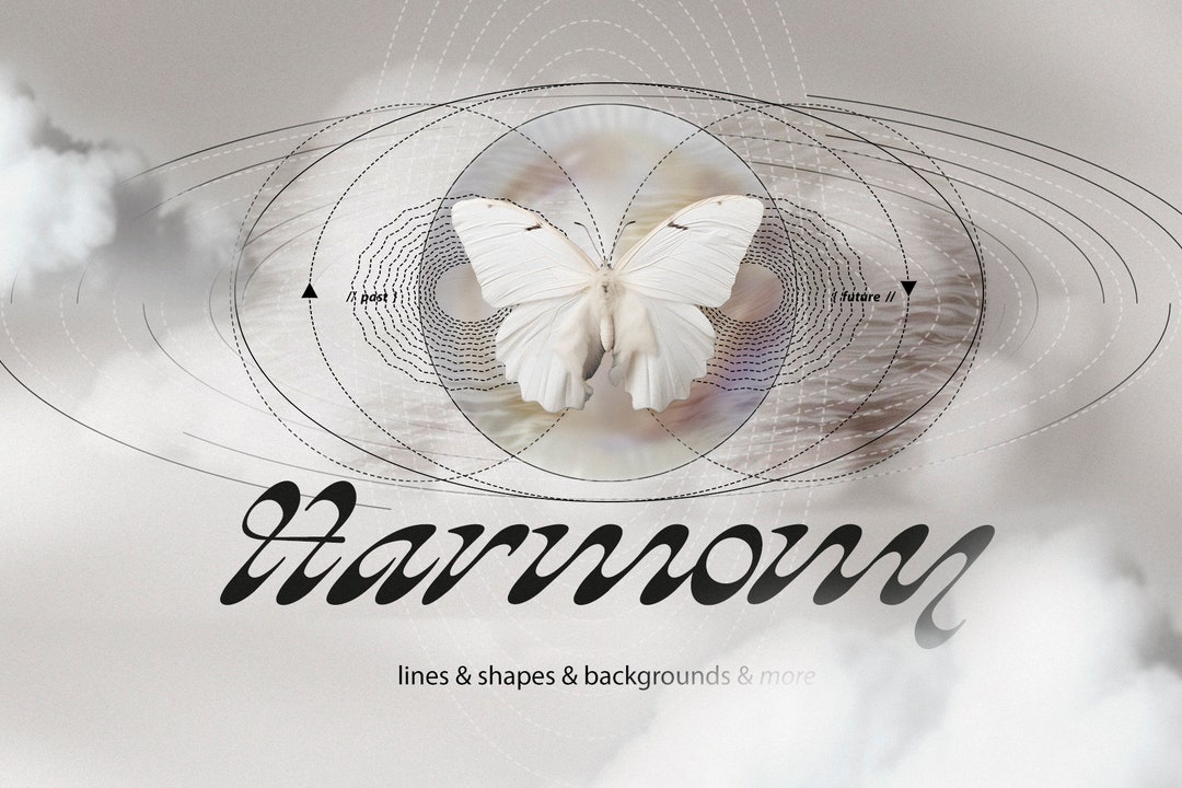 Harmony. Textures & Infographic. Abstract Grainy Textures, Line Art ...