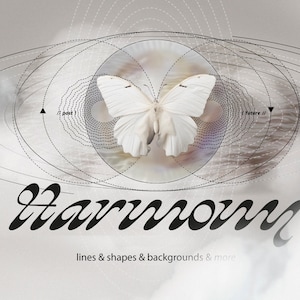 Harmony. Textures & Infographic. Abstract Grainy Textures, Line Art ...