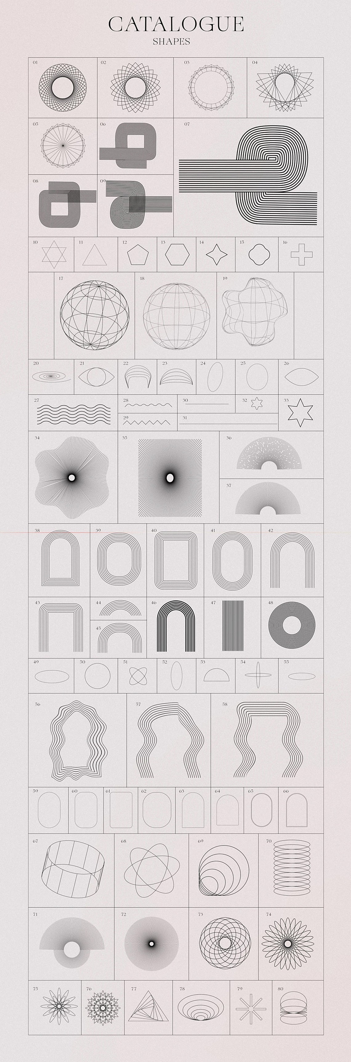 Abstract Shapes Geometric SVG Line Art Infographic Bundle. - Etsy