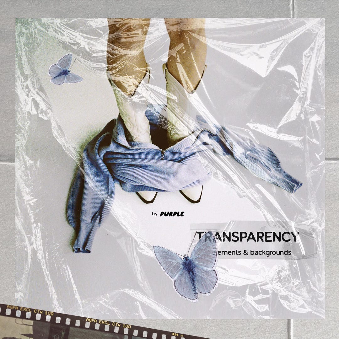 TRANSPARENCY Collage Kit. Overlays, Elements, Background Textures. - Etsy