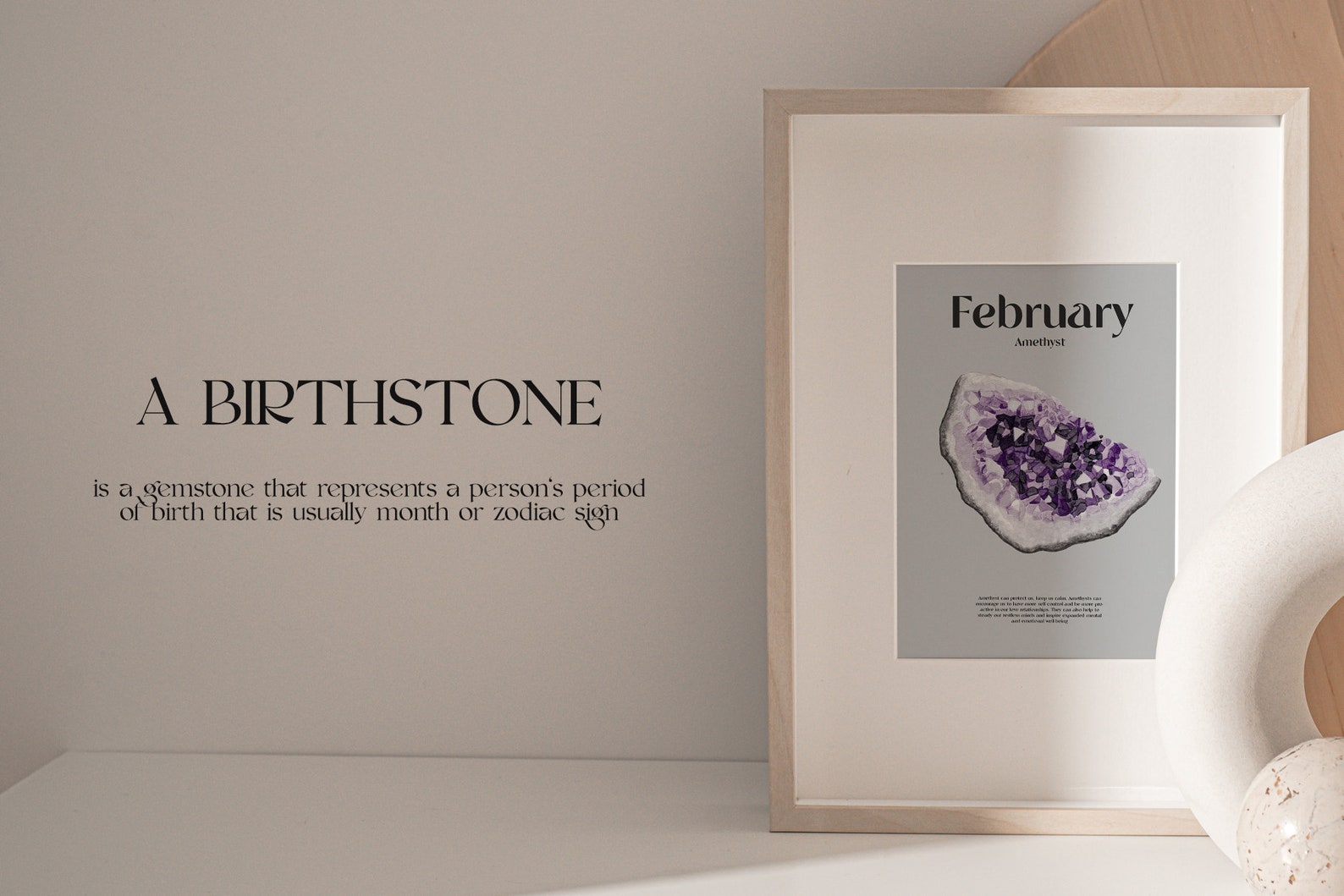 Watercolor Birthstones & Moon Phases Collection Birthstone - Etsy