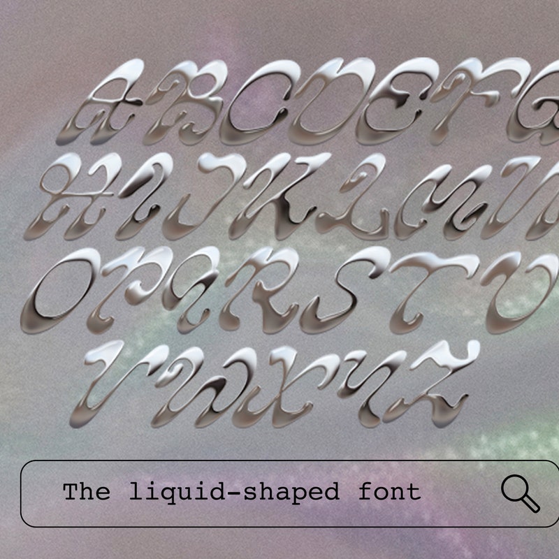 Y2k Silver Font - Etsy UK