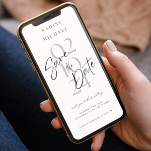 Digital Wedding Invitation Canva Template Minimal Instant - Etsy