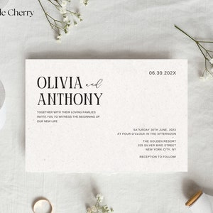 Digital Wedding Invitation Canva Template Instant Download Print DIY ...