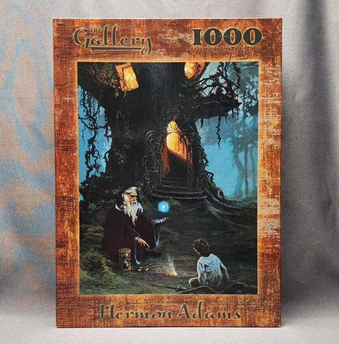 Hasbro Jigsaw Puzzle the Gallery Merlin's Oak by Hermon Adams 1000 ...