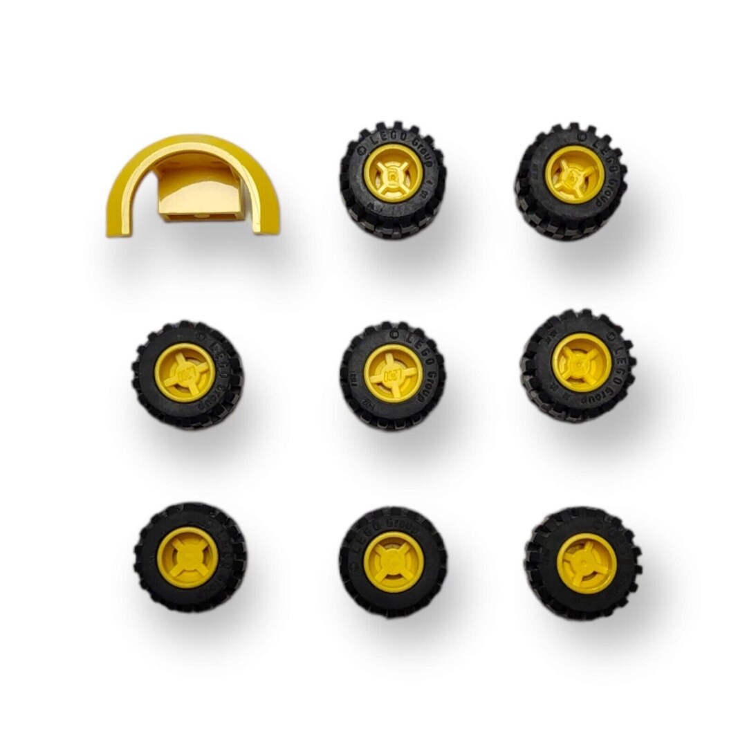 Lego Tires Yellow Wheels 6014b 6015 6014bc04 87697 21mm D. X 12mm ...