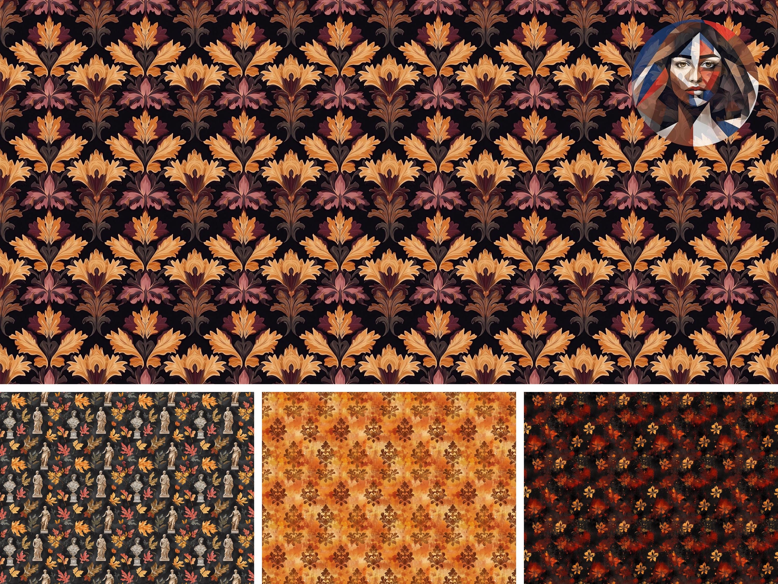 Autumn Academia DIGITAL PAPER Fall Aesthetic Dark Academia Patterns 12 ...