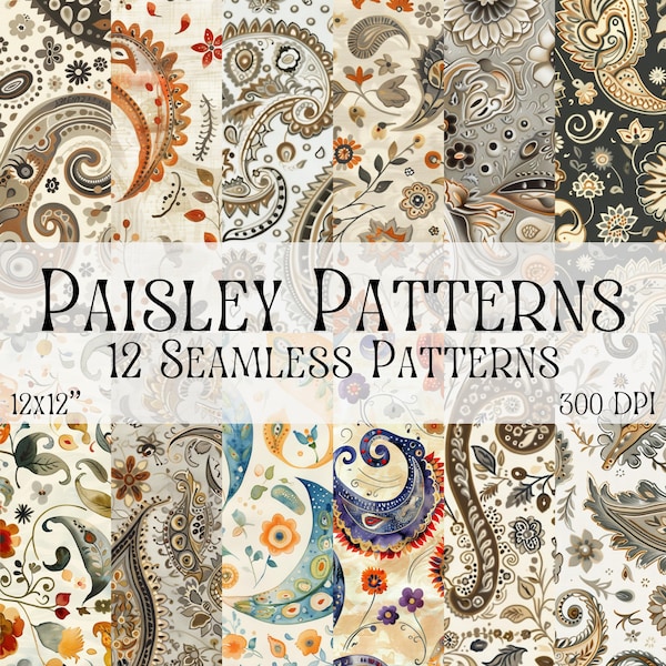 Paisley Paper - Etsy