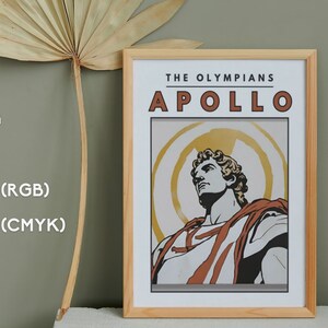 Apollo WALL ART | Retro Greek Gods | Printable Poster | Vintage ...