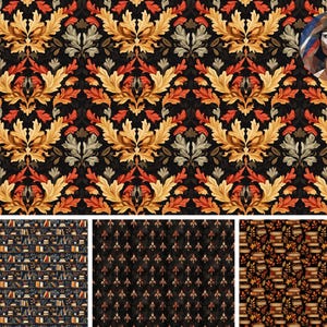 Autumn Academia DIGITAL PAPER Fall Aesthetic Dark Academia Patterns 12 ...