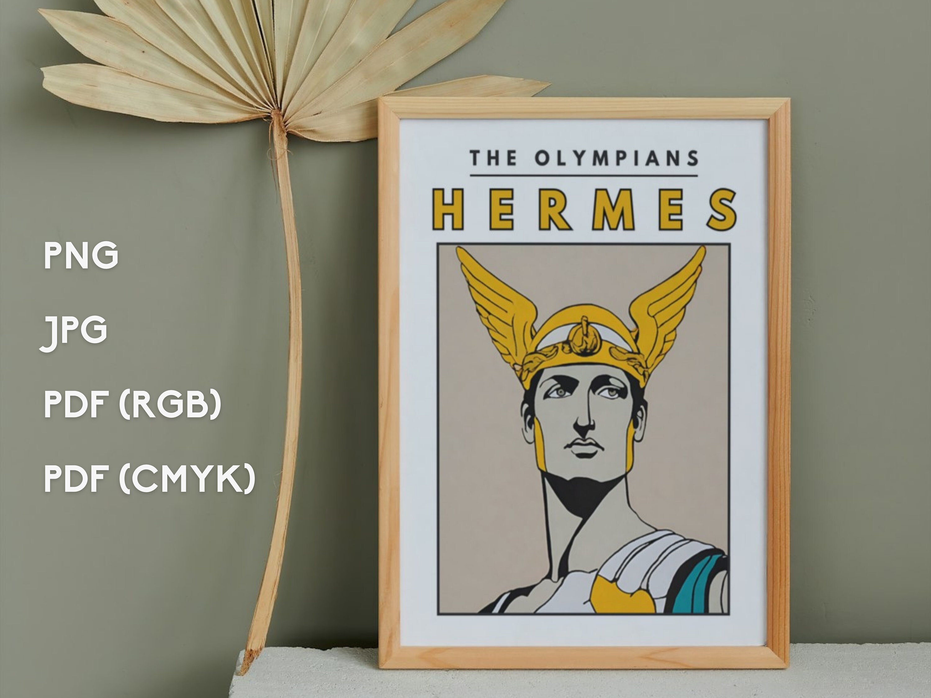 Hermes WALL ART | Retro Greek Gods | Printable Poster | Vintage ...