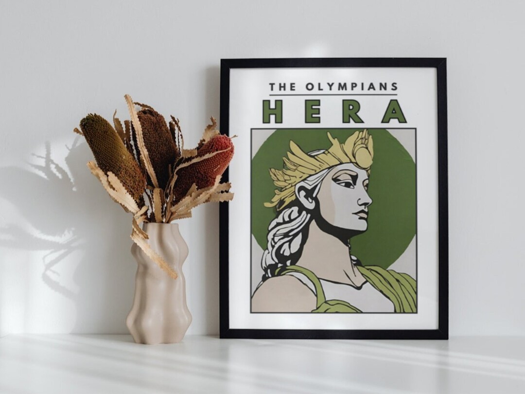 Hera WALL ART | Retro Greek Gods | Printable Poster | Vintage Mythology ...