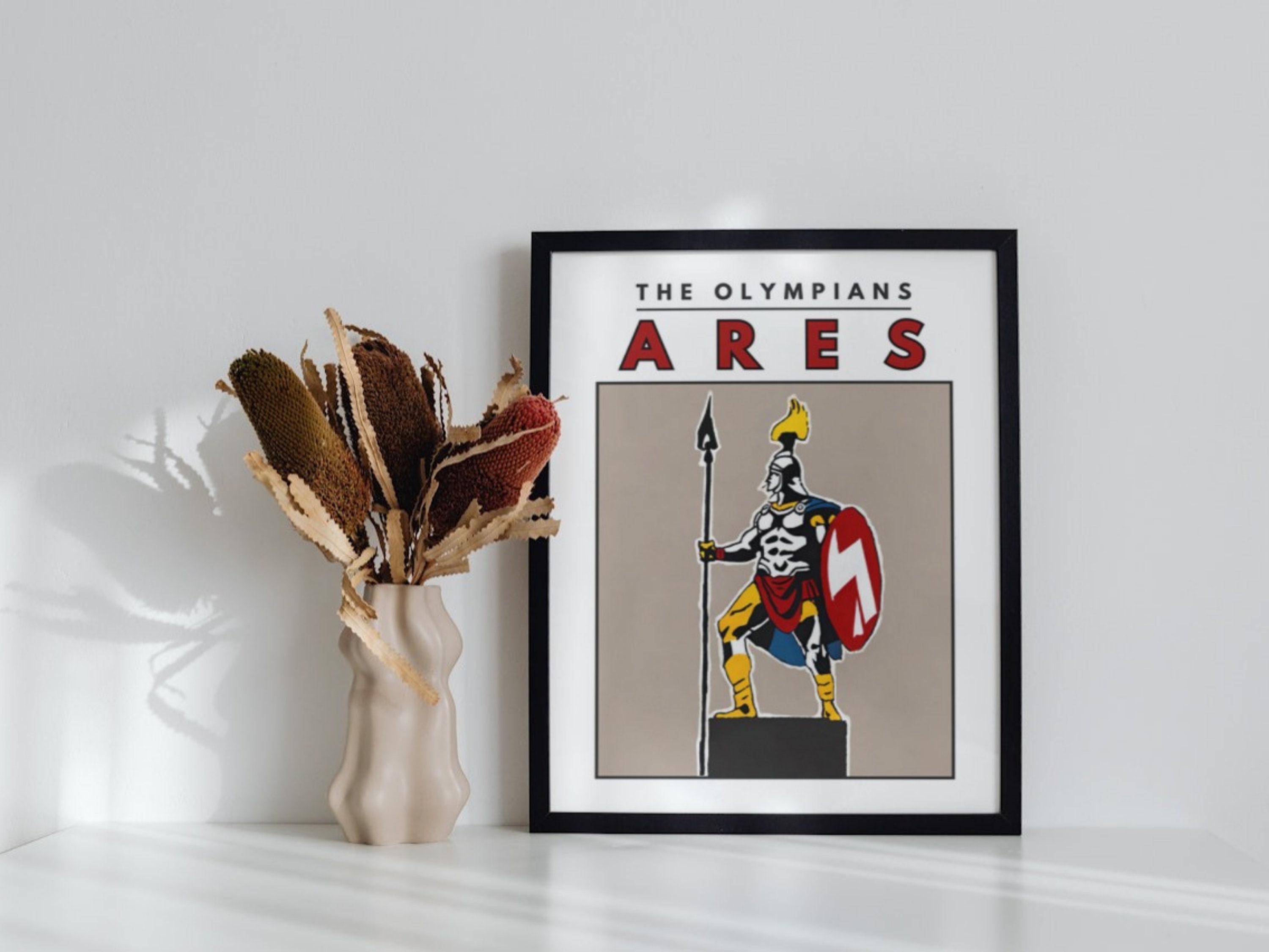 Ares WALL ART | Retro Greek Gods | Printable Poster | Vintage Mythology ...