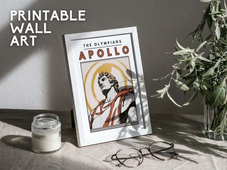 Apollo WALL ART | Retro Greek Gods | Printable Poster | Vintage ...