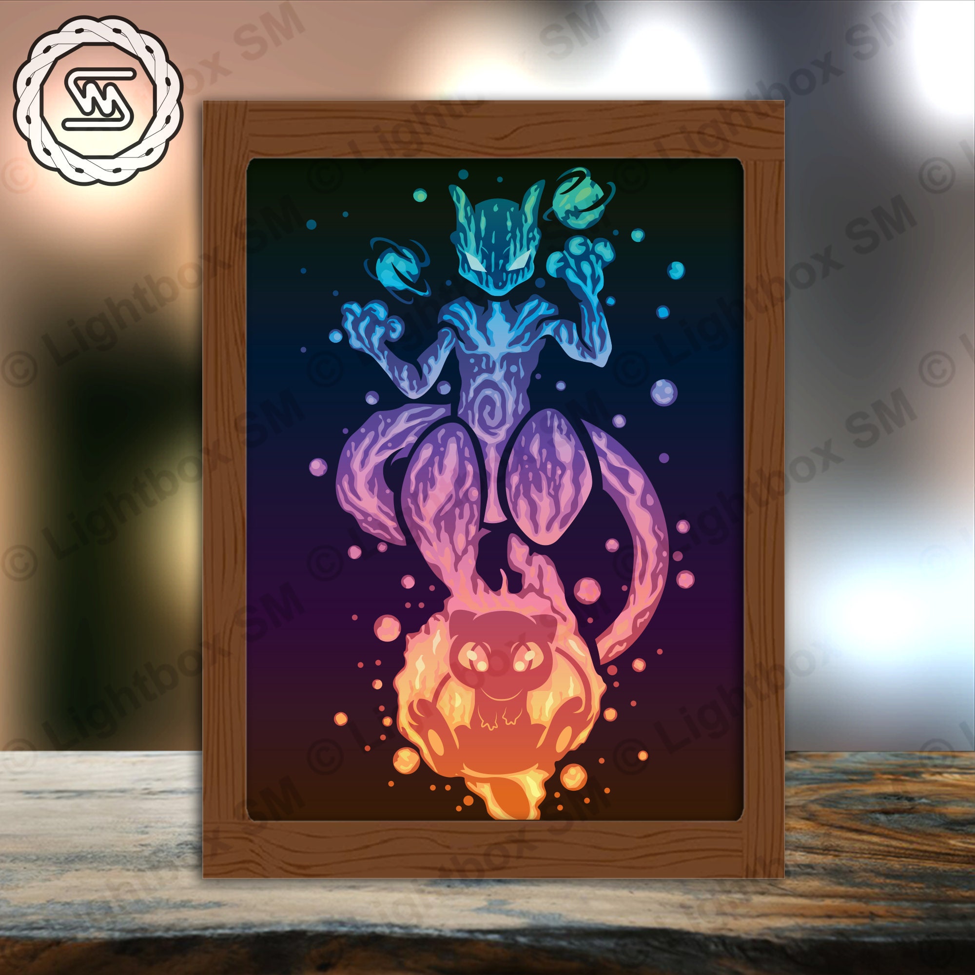 Pokemon 38 - Paper Cut Light Box Template Files, Shadow Box, 3D ...