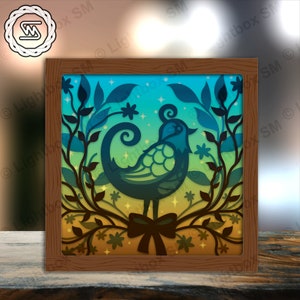 Pheasant Bird - Paper Cut Light Box Template Files, Shadow Box, 3D ...