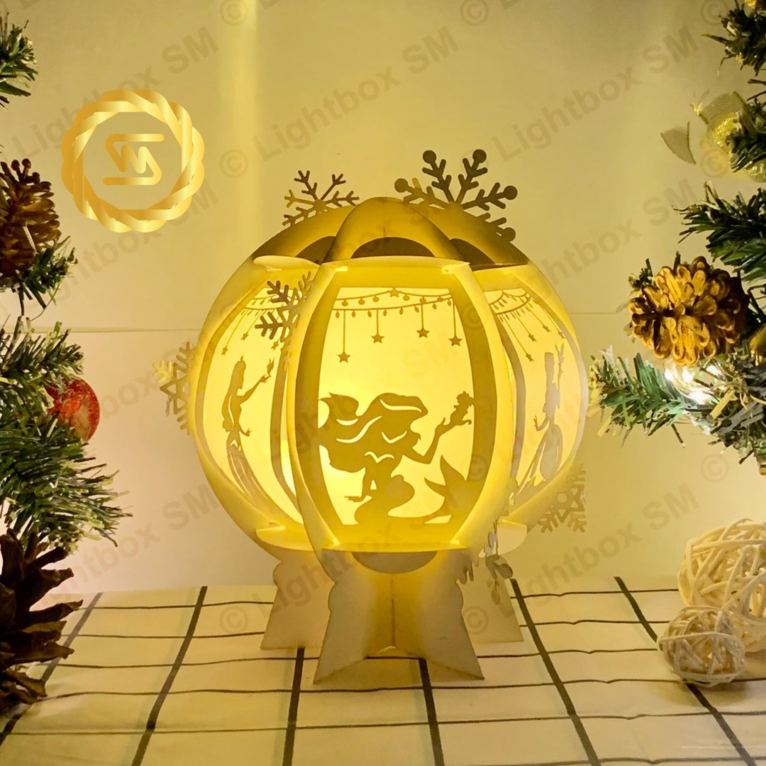 3D Princess Snowball Lantern -christmas - Xmas -3D, Cricut, Silhouette ...