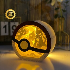 Combo 3 Pokeball Lightbox , Shadow Box, 3D Papercut Lightbox Svg File ...