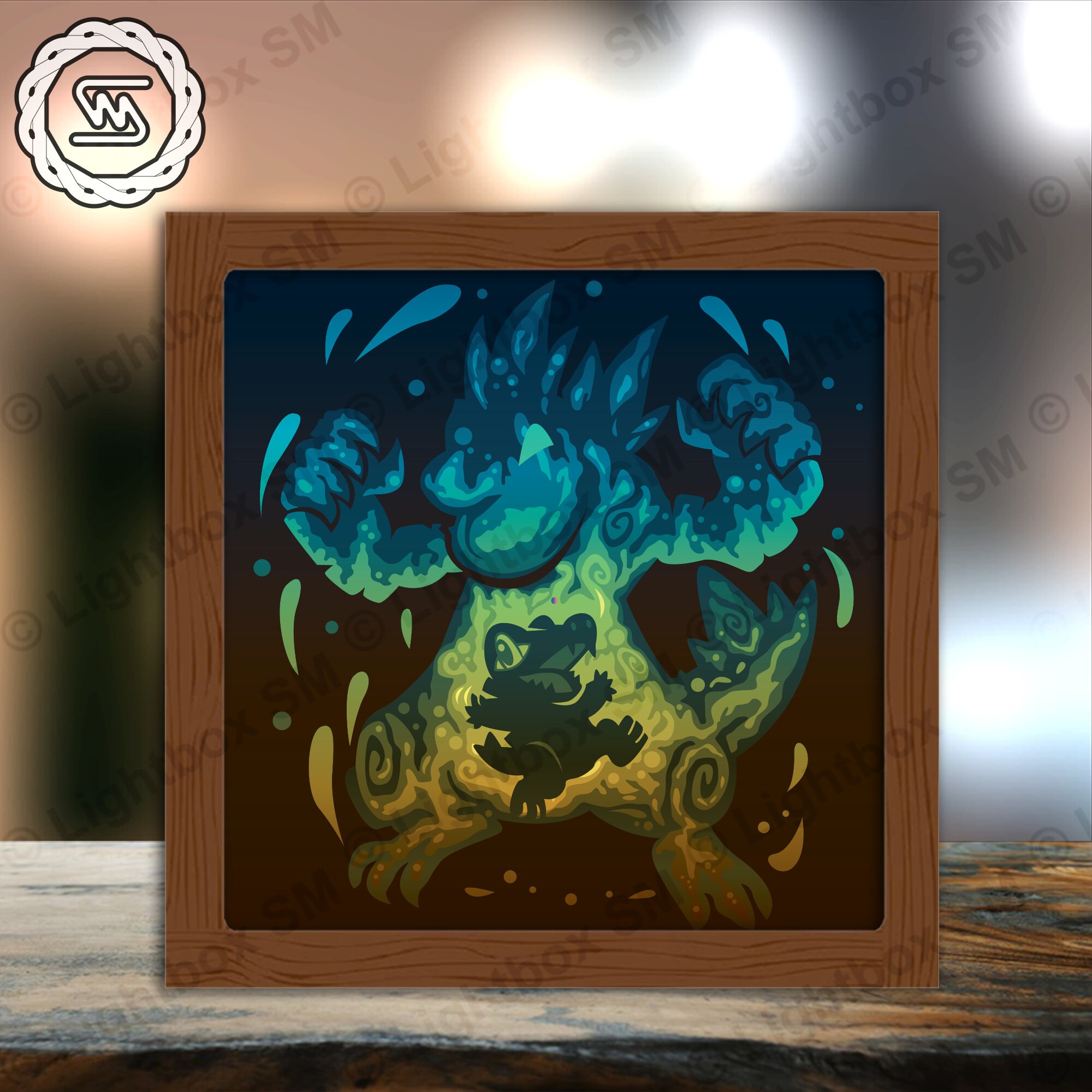 Pokemon 15 - Paper Cut Light Box Template Files, Shadow Box, 3D ...