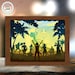 One Piece 6 - Paper Cut Light Box Template Files, Shadow Box, 3D ...