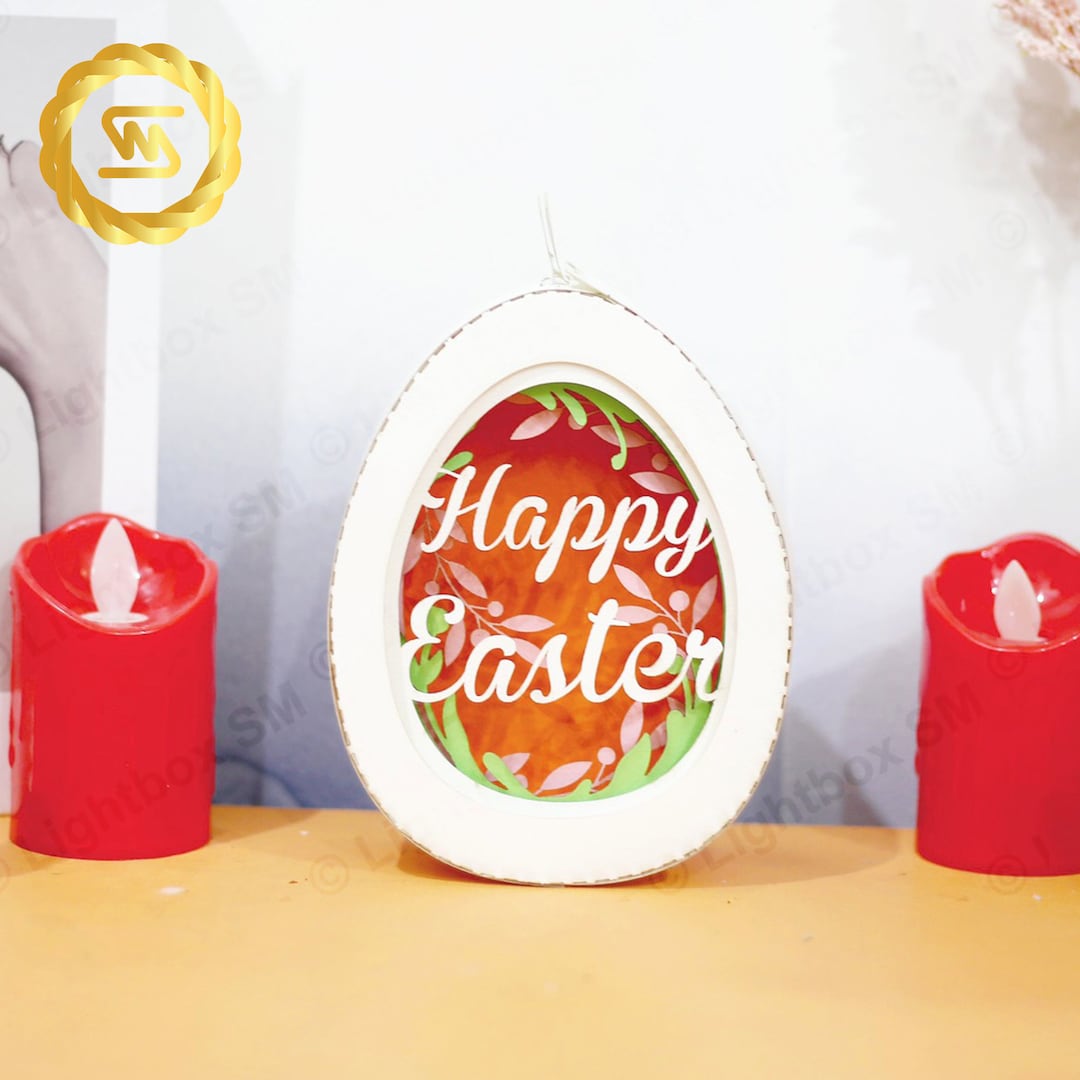 Easter Egg 4- Paper Cut Lamp Easter - Paper Cutting Template - Easter ...