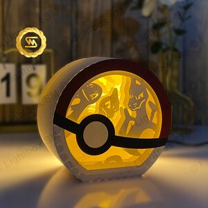 Combo 3 Pokeball Lightbox , Shadow Box, 3D Papercut Lightbox Svg File ...
