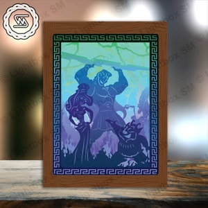 Cartoon Paper Cut Light Box Template: 3D Shadow Box SVG (digital ...