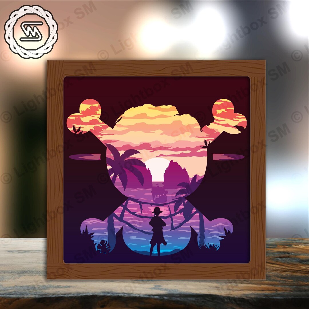 One Piece Paper Cut Light Box Template: 3D Shadow Box SVG (digital ...