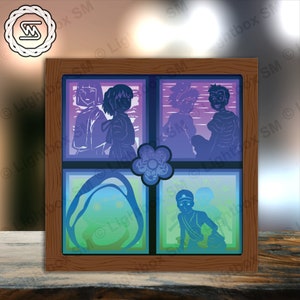 Anime - Paper Cut Light Box Template Files, Shadow Box, 3D Papercut ...