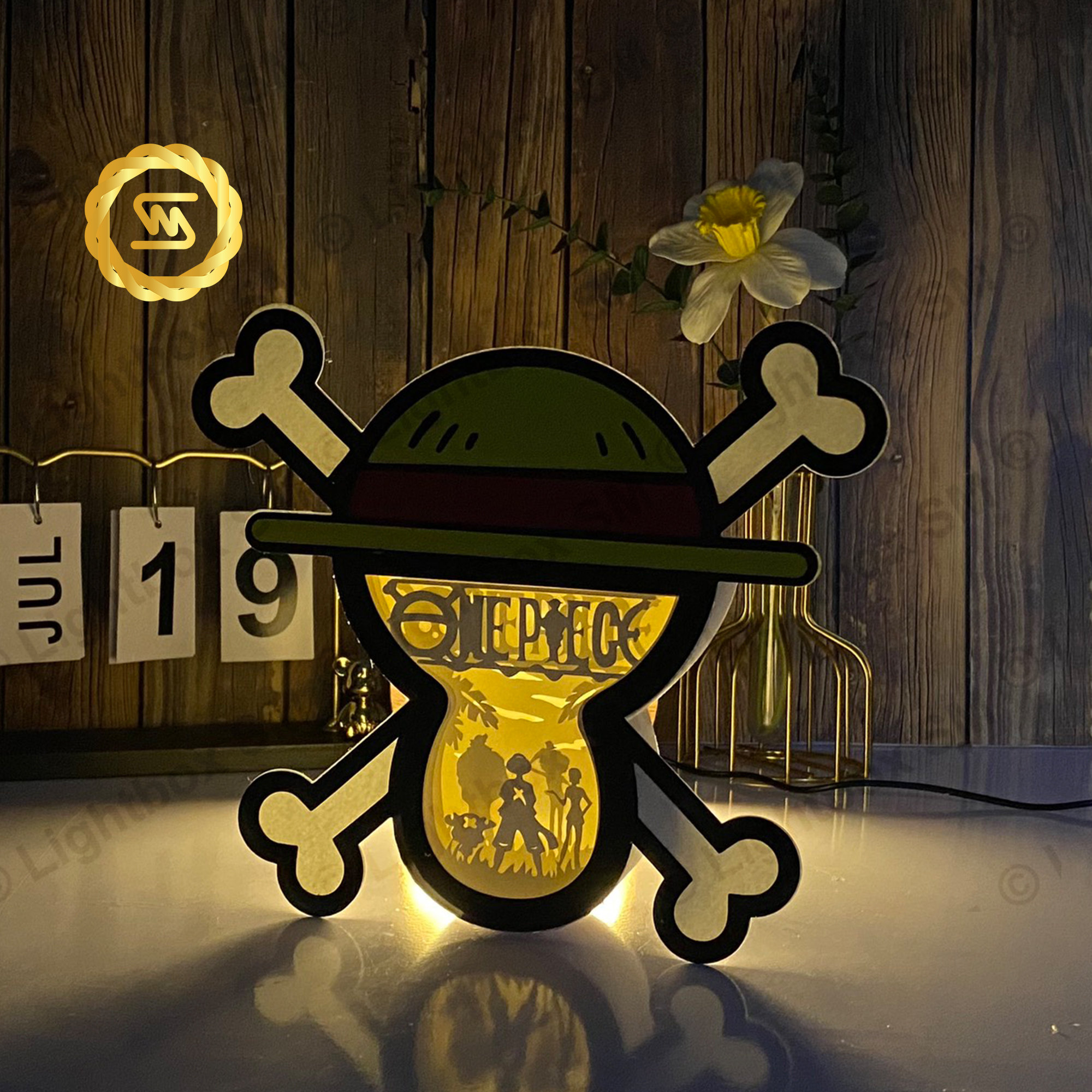One Piece Lightbox: 3D Papercut Shadow Box SVG File (digital Download ...