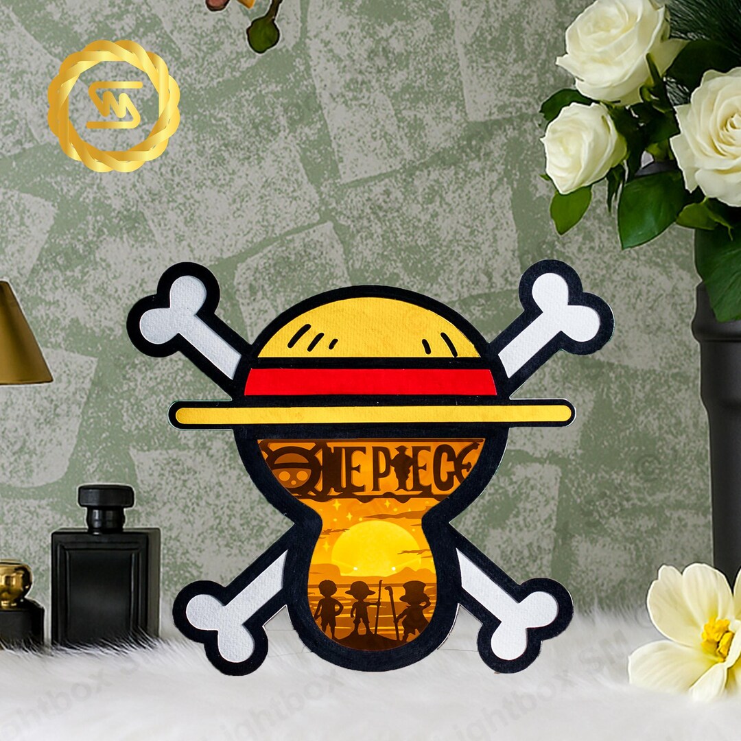 One Piece Lightbox Ver 4 , Shadow Box, 3D Papercut Lightbox Svg File ...